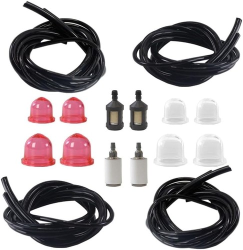 4 Size Fuel Line Hose Kit Black w/ Primer Bulb for 2 Cycle Engines | eBay