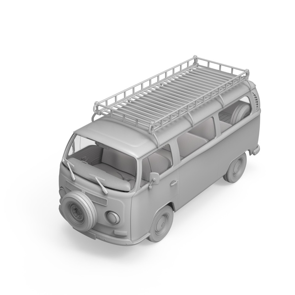 AK Interactive 1/35 Volkswagen TV T2 1967 Hippie Bay Window Bus Van ...