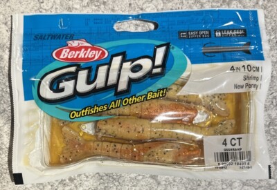 Berkley Gulp Saltwater 4” Shrimp New Penny | eBay