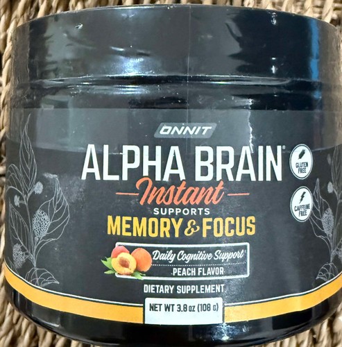 Onnit Alpha Brain Instant Memory and Focus 3.8 Oz Powder PEACH 03/2025 ...
