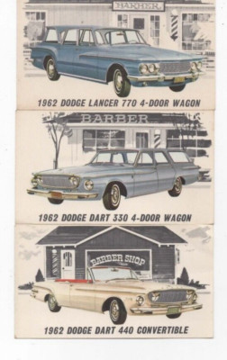 Three 1962 DODGE AUTOMOBILES, Business Cards (Dart, Lancer) Butler, PA ...