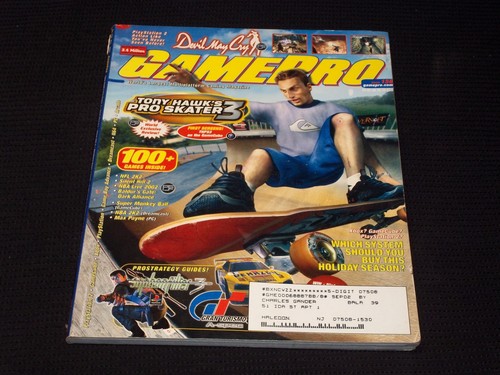 2001 NOVEMBER GAMEPRO MAGAZINE - TONY HAWK'S PRO SKATER 3 FRONT COVER ...