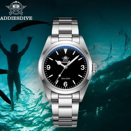 36MM ADDIESDIVE Quartz Dive Men's Watch Sapphire 200M Waterproof ...
