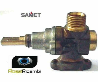 SAMET RUBINETTO GAS CUCINA PIANO COTTURA ORIGINALE PASSO USCITA 12 X 1 ...