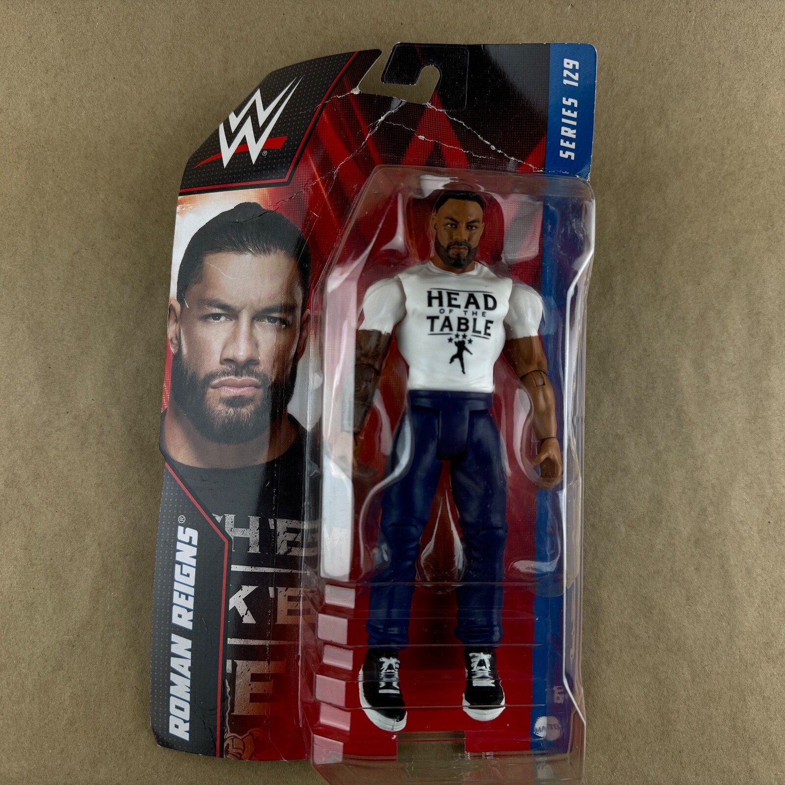 WWE Wrestling Action Figure Roman Reigns Series 129 White Shirt Mattel ...