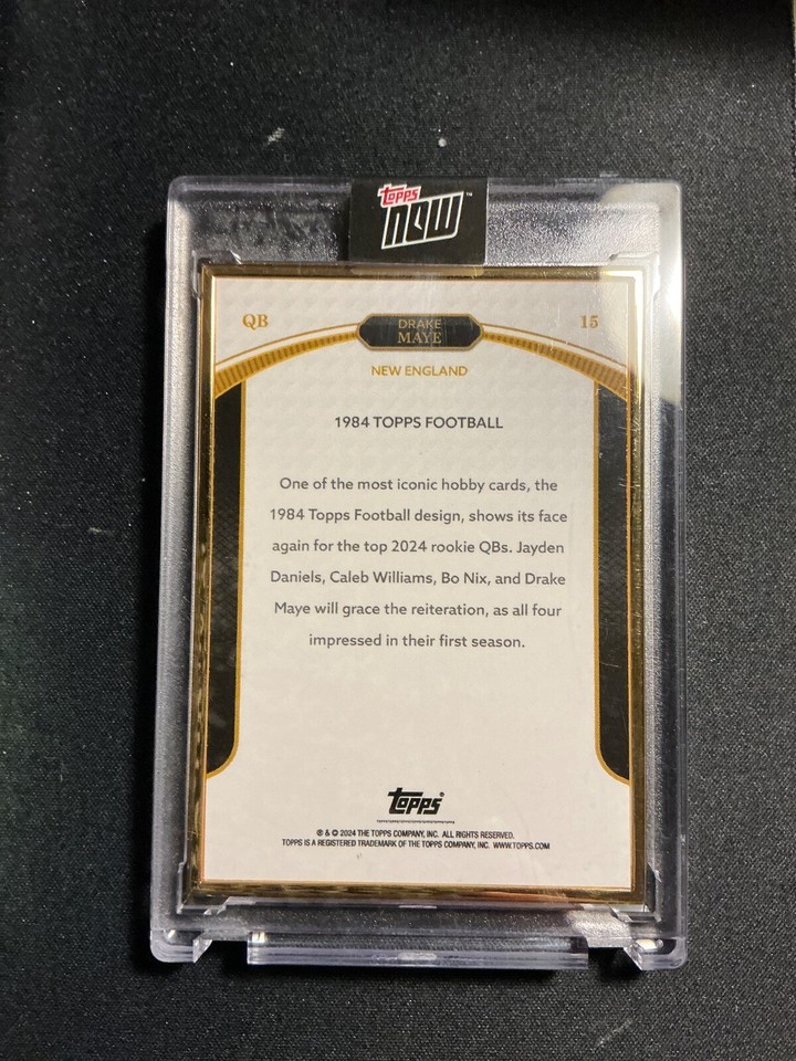 2024 Topps Now Rookie Campaign - DRAKE MAYE - SSP Gold Framed Parallel ...