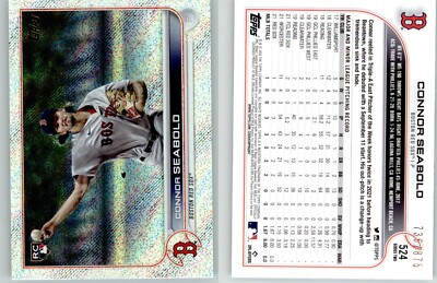 Connor Seabold 2022 Topps Foilboard /875 #524 Boston Red Sox RC Rookie ...