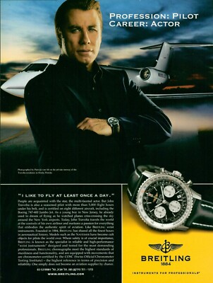 BREITLING Watch Magazine Print Ad Advert Jewelry NAVITIMER VTG John ...