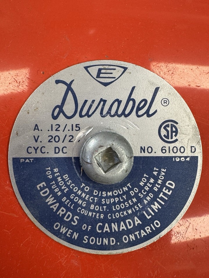 Vintage 1960s Edwards 10" Durabel Fire Alarm Bell 24vdc | eBay