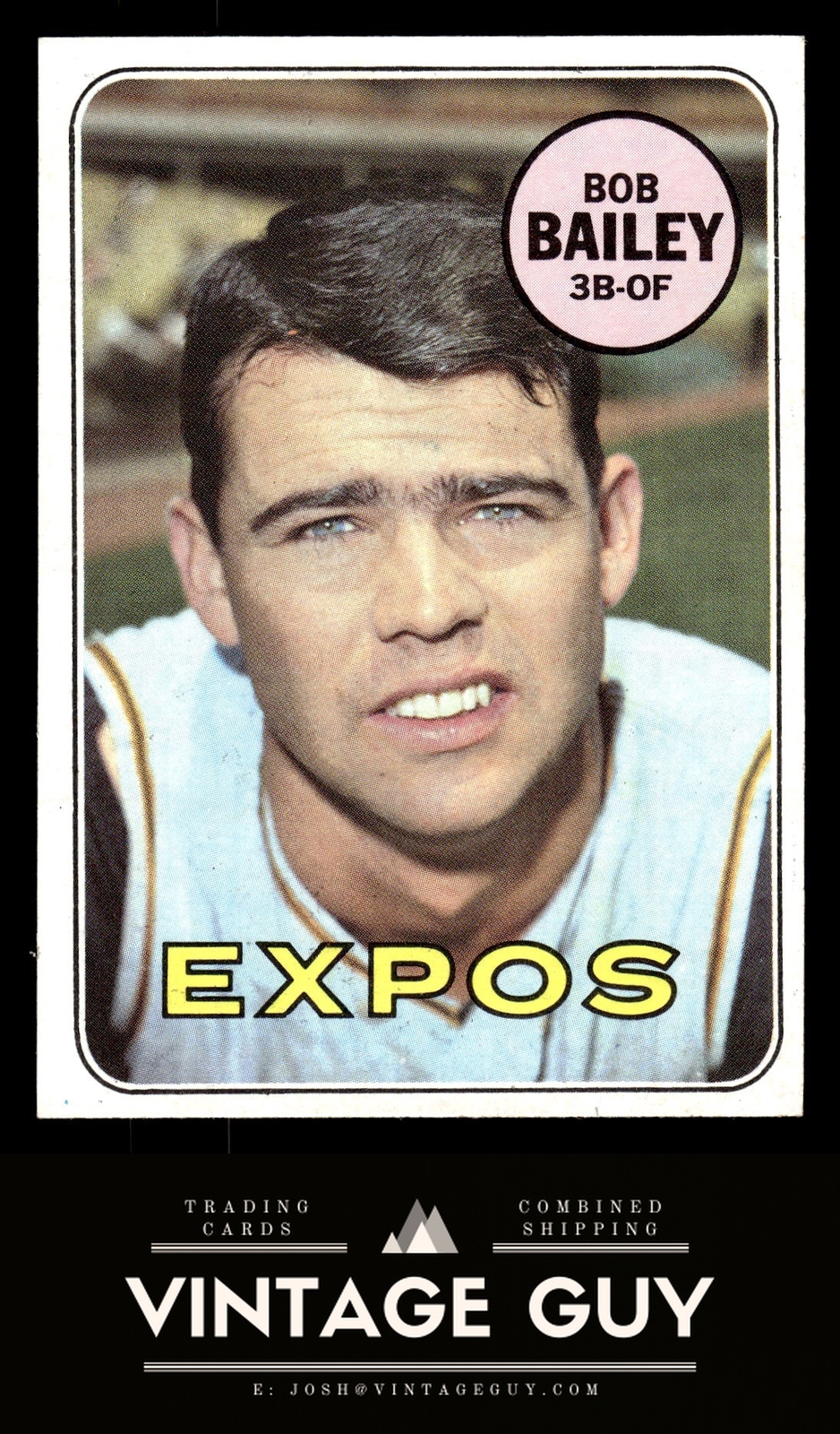 1969 Topps #399 Bob Bailey Vintage Montreal Expos Baseball Card | eBay
