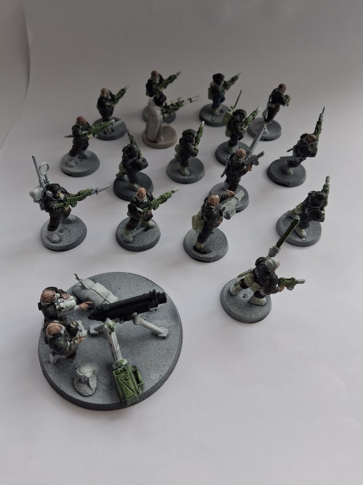 Warhammer 40k, Cadian Shock Troopers and Heavy Weapons Team, Plastic ...