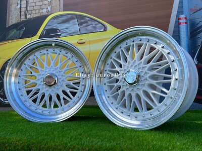 4 x 20 Inch 5x120 RS Style Deep Dish White Wheels: Fits For BMW E90 F10 ...