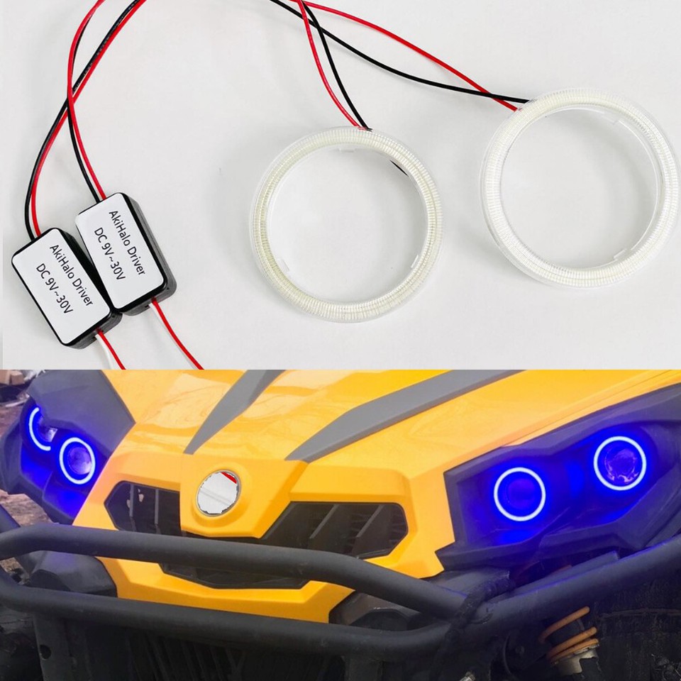 Waterproof LED COB Halo Rings Angel Eyes for DRL Can-am Renegade off ...