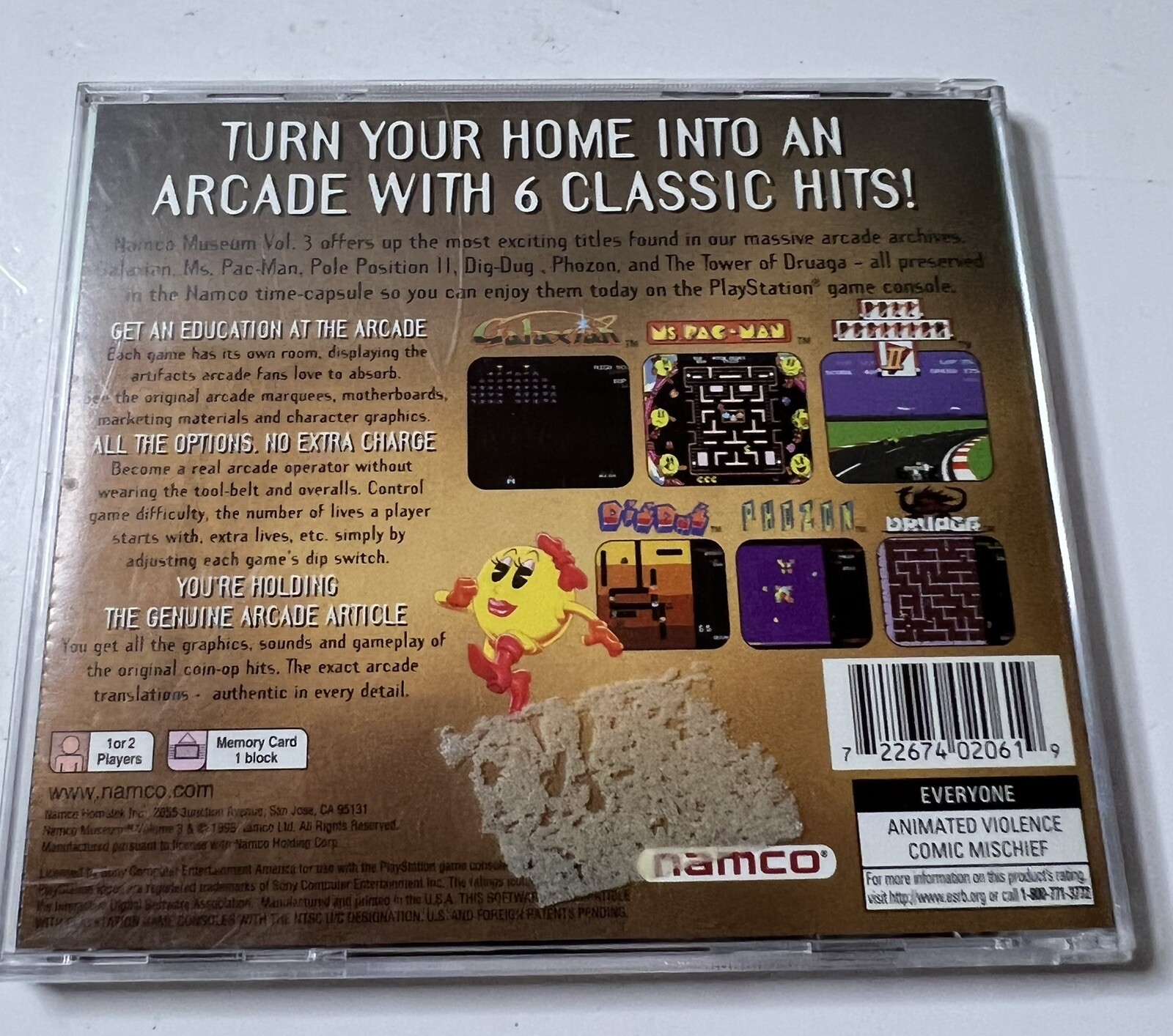 Namco Museum Vol 3 PlayStation 1 PS1 PSOne Black Label Complete ...