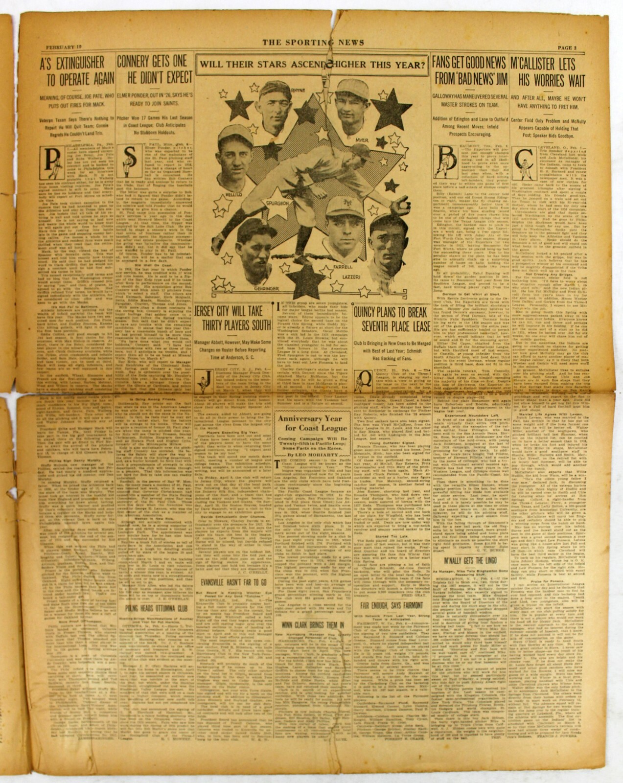 1927 SPORTING NEWS BASEBALL MAGAZINE ORIGINAL 2 10 1927 | eBay