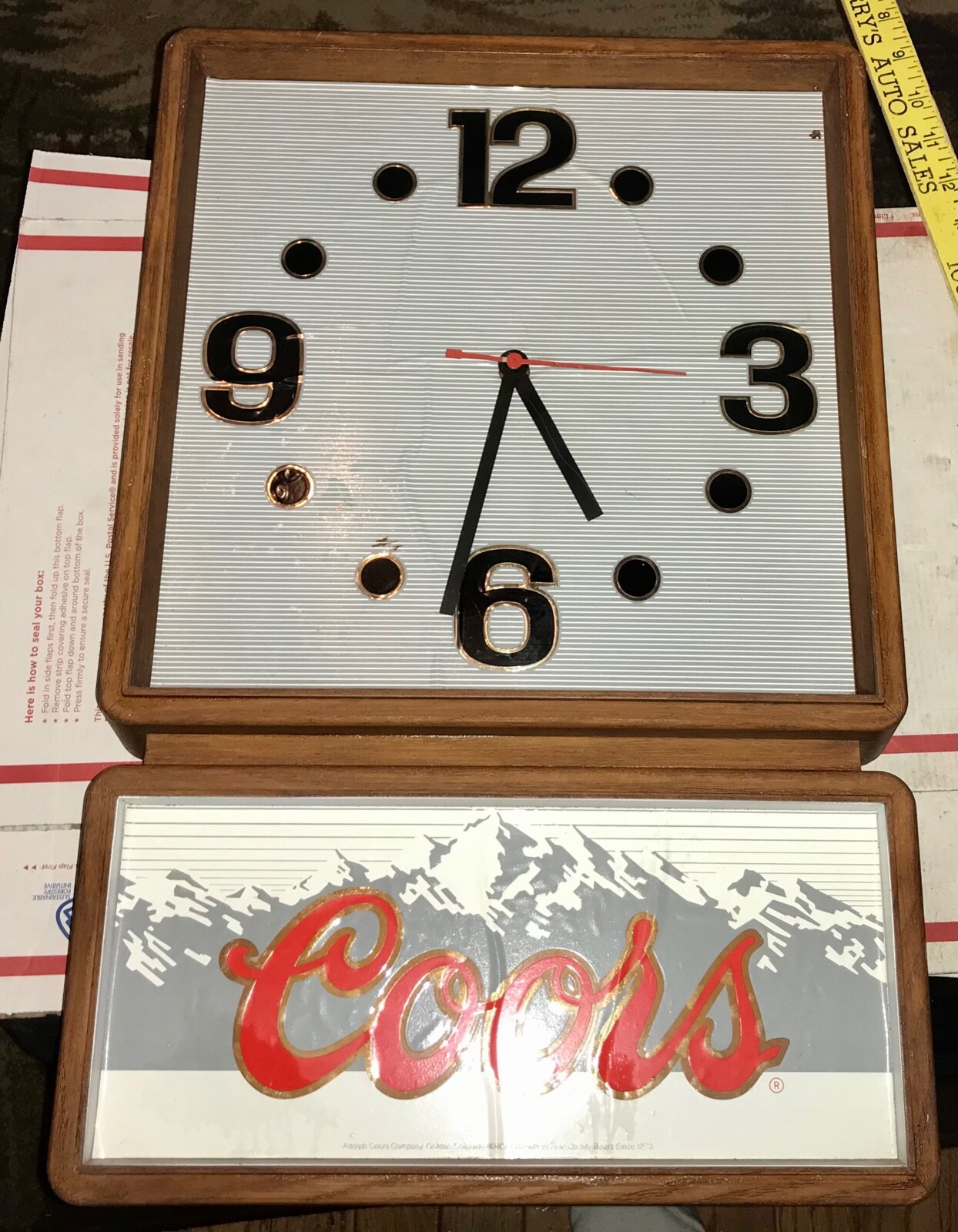 1985 Coors Battery Operated Clock Working 14” x 21” | eBay