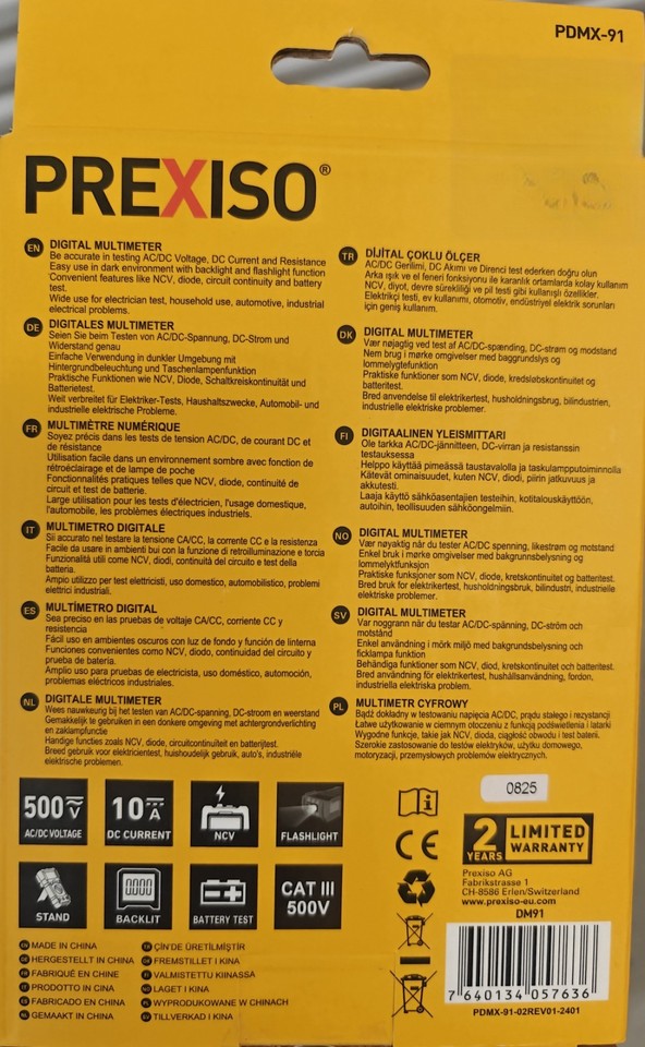 PREXISO Digital Multimeter PDMX-91 | eBay