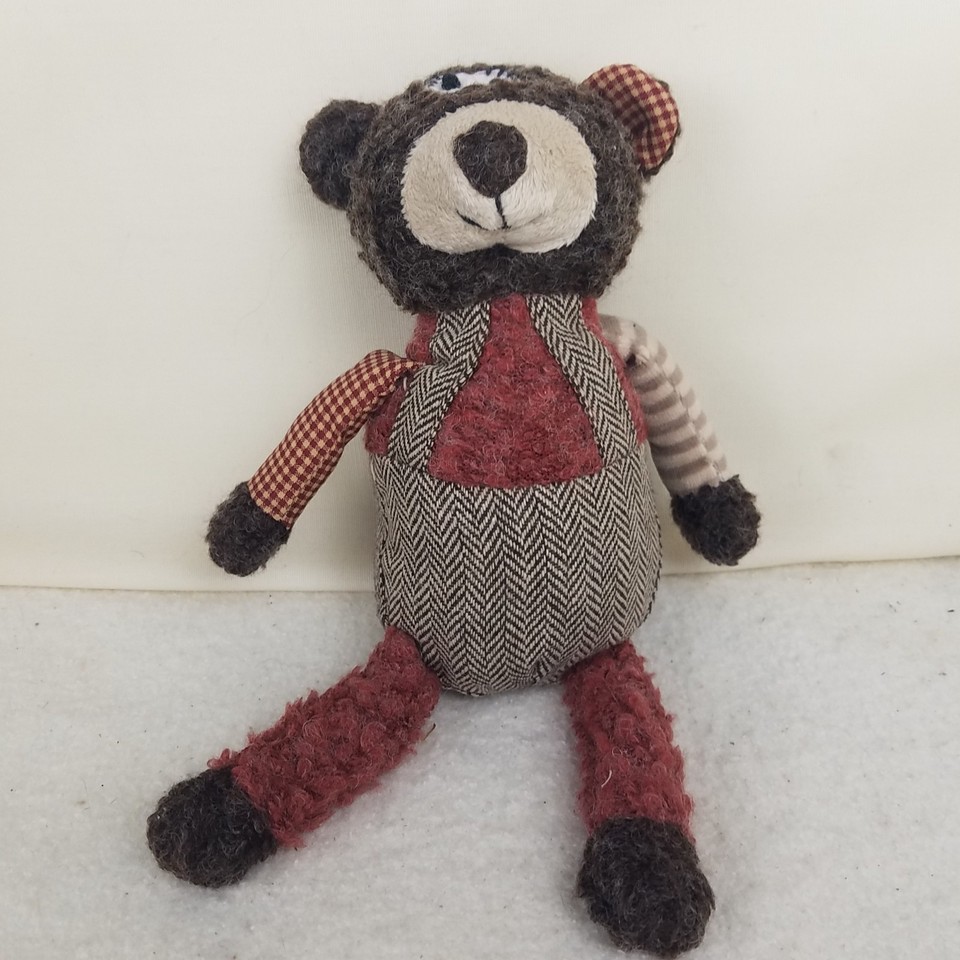 Teddy bear Fifty Four Breck brown chevron stripes new Plush rustic G54 ...