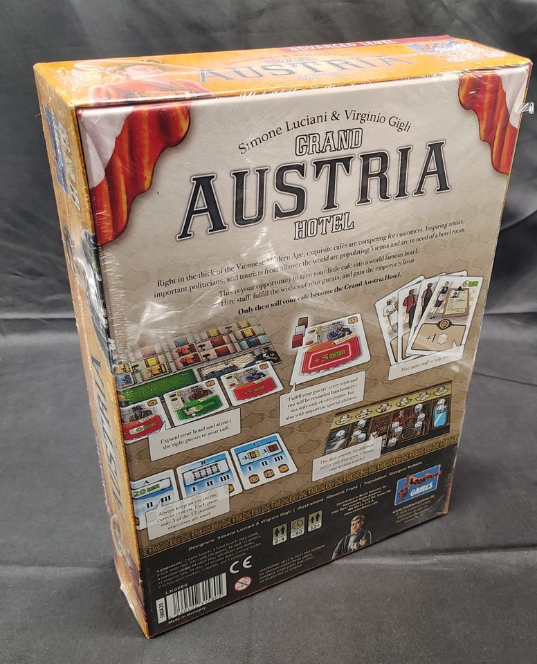 Grand Austria Hotel board game from Lookout Games -- New in Shrink ...