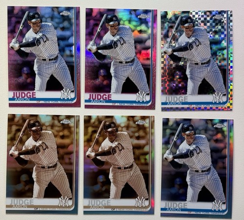 2019 Topps Chrome Refractor Aaron Judge 6 Card LOT Sepia (2) Pink (2 ...