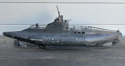 Vintage WWII Tin Metal U-54 Submarine U-Boat Vinegar/ Baking Soda Model ...
