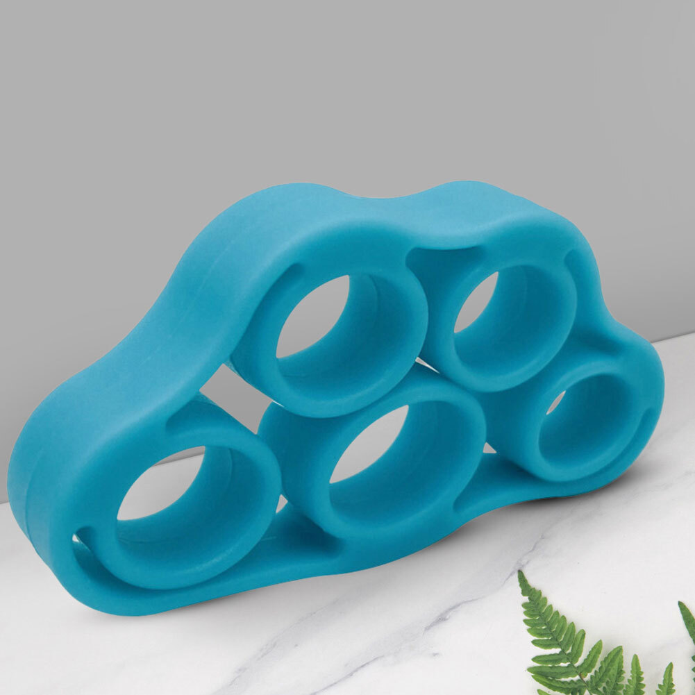 5Pcs 5 Finger Hand Grip Band Silicone for Gym Fitness Training ...
