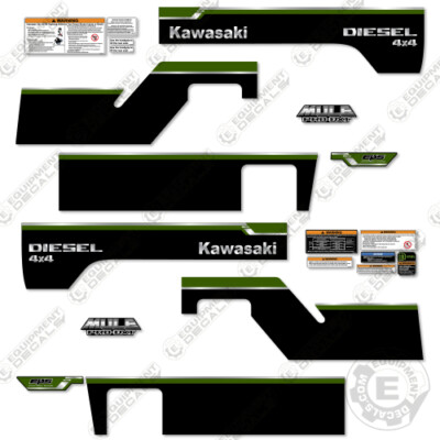 Fits Kawasaki Mule Pro DXT Decal Kit Diesel 4x4 - 7 Year 3M Vinyl Kit ...