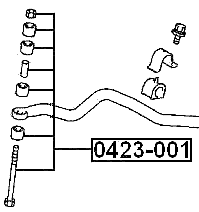 0423-001 Febest FRONT STABILIZER LINK / SWAY BAR LINK 4056A161 ...