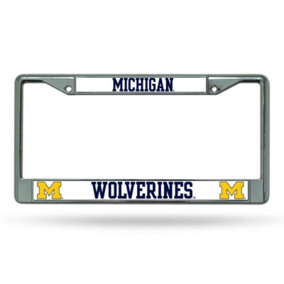 Michigan Wolverines Chrome Metal License Frame [NEW] NCAA Auto Car ...