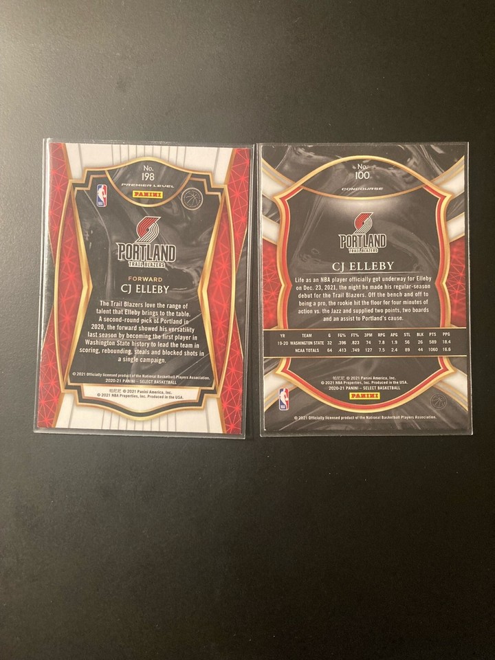 2020-21 Panini Select CJ Elleby Blue Retail Rookie RC Premier Concourse ...