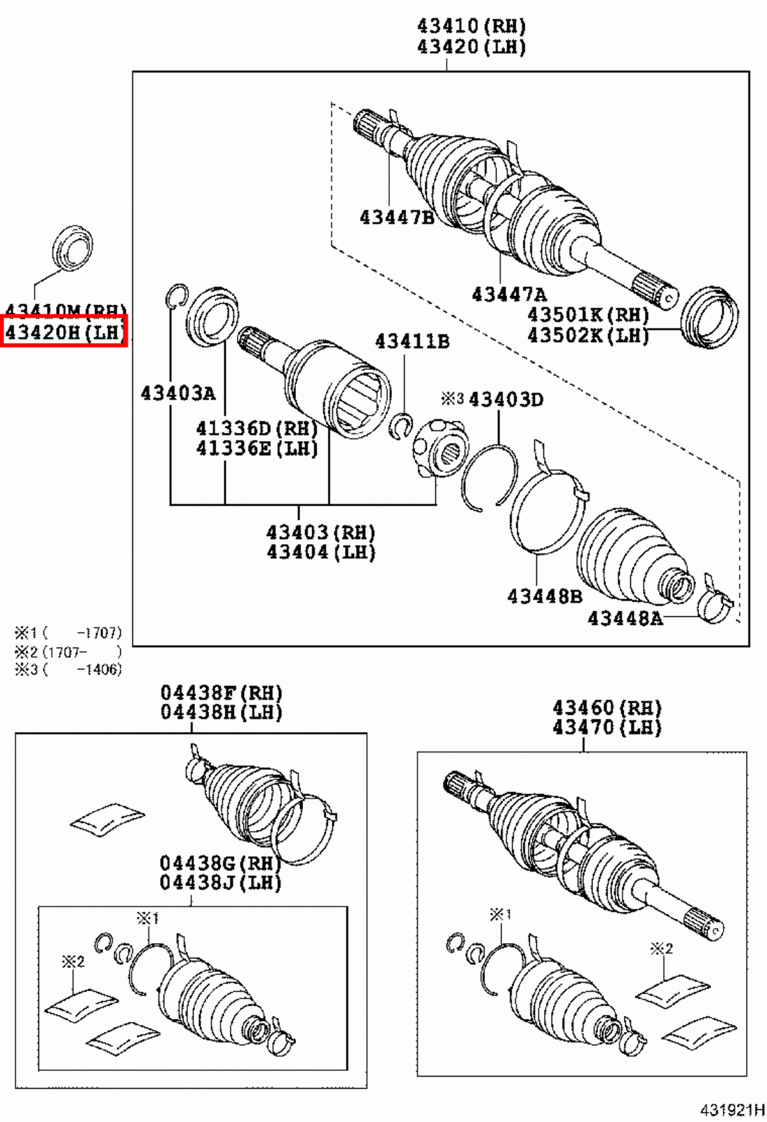 Genuine Fortuner KUN51 GGN50 Hilux KUN25 GGN25 Front RH LH Axle Oil ...