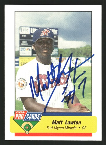 Matt Lawton Minnesota Twins IP Signed Autographed 1994 Ft. Myers ...
