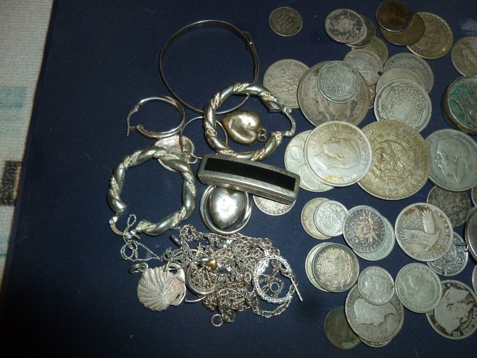 world silver coins & JEWELLERY joblot Scrap or collect 325 grams | eBay UK