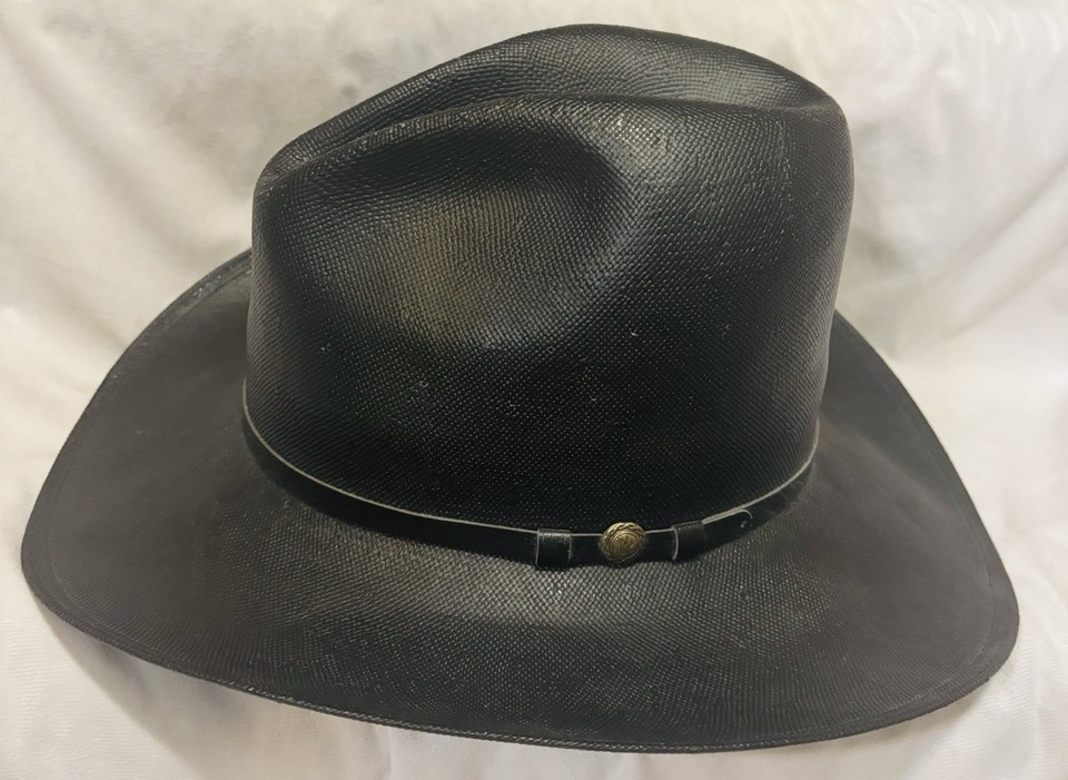 VINTAGE 8X's JOHN B. STETSON GENUINE SHANTUNG PANAMA WESTERN HAT - SIZE 7 1/4 | eBay
