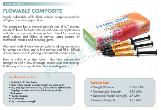 Dental Flowable VLC Light Cure Composite 4 Syringe Kit - Opaque | eBay