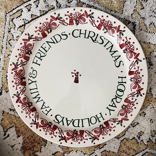 Emma Bridgewater Christmas Round Cake Cheese Serving Plate Platter 13 ...
