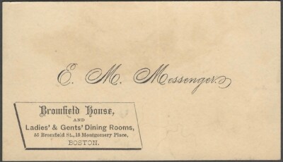 Boston Bromfield House Ladies & Gents Dining Rooms Restaurant Business ...