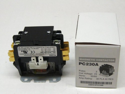 PC230A Contactor Double Two Pole 30 Amps 24 Volts for Air Conditioner ...