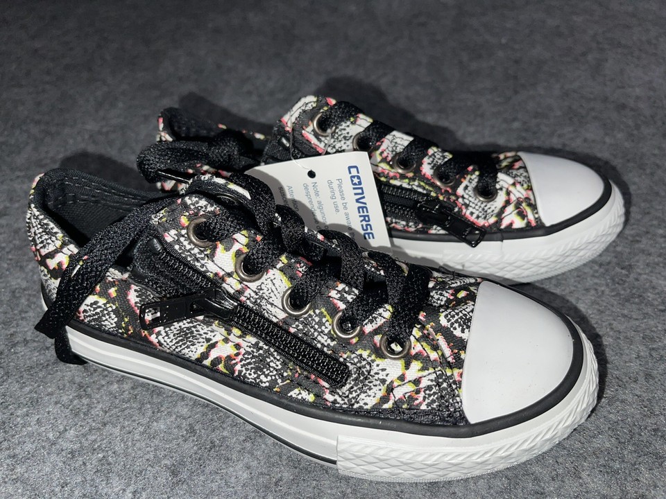 Converse Kids All Star Double Zip Shoes Multi White 11 M | eBay