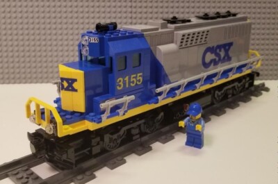 Custom Train CSX Grey version GP40 Engine -Please Read Item Description ...