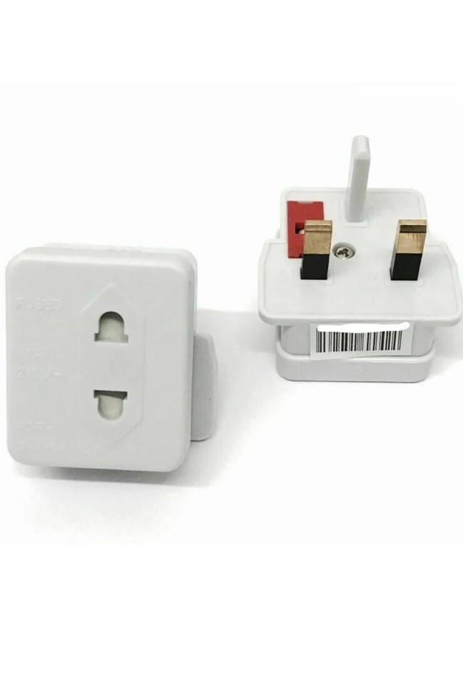 Shaver Plug Adaptor Two To Three Pin Toothbrush Adapter Epilators ...