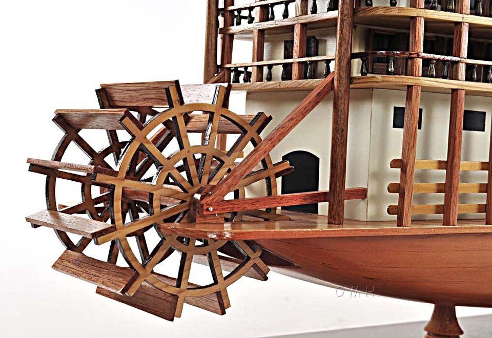 King Mississipi Steam Ship Model | Handcrafted W/ Wooden Steam ...