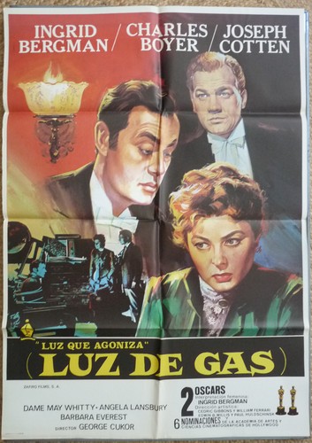 GASLIGHT INGRID BERGMAN RE-RELEASE movie poster Spain 1982 Charles ...