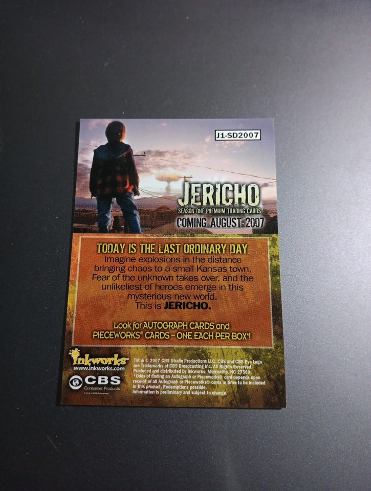 JERICHO Television Series Season One Promo Card #J1-SD2007 Inkworks ...
