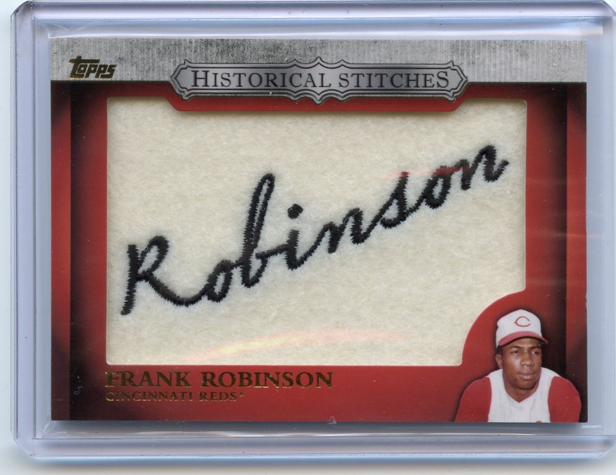 2012 Topps - Manufactured Historical Stitches Frank Robinson #HS-FR for ...