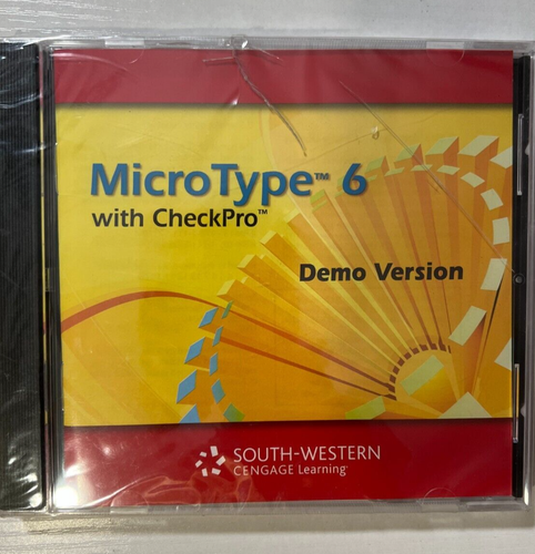 MicroType 6 With Checkbook Pro Demo CD-ROM & Demo Guide 6th Edition ...