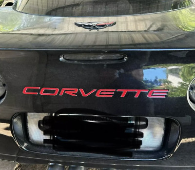 VINYL: GLOSS RED LETTERS FOR C5 CORVETTE 97-2004 FRONT + REAR US MADE ...