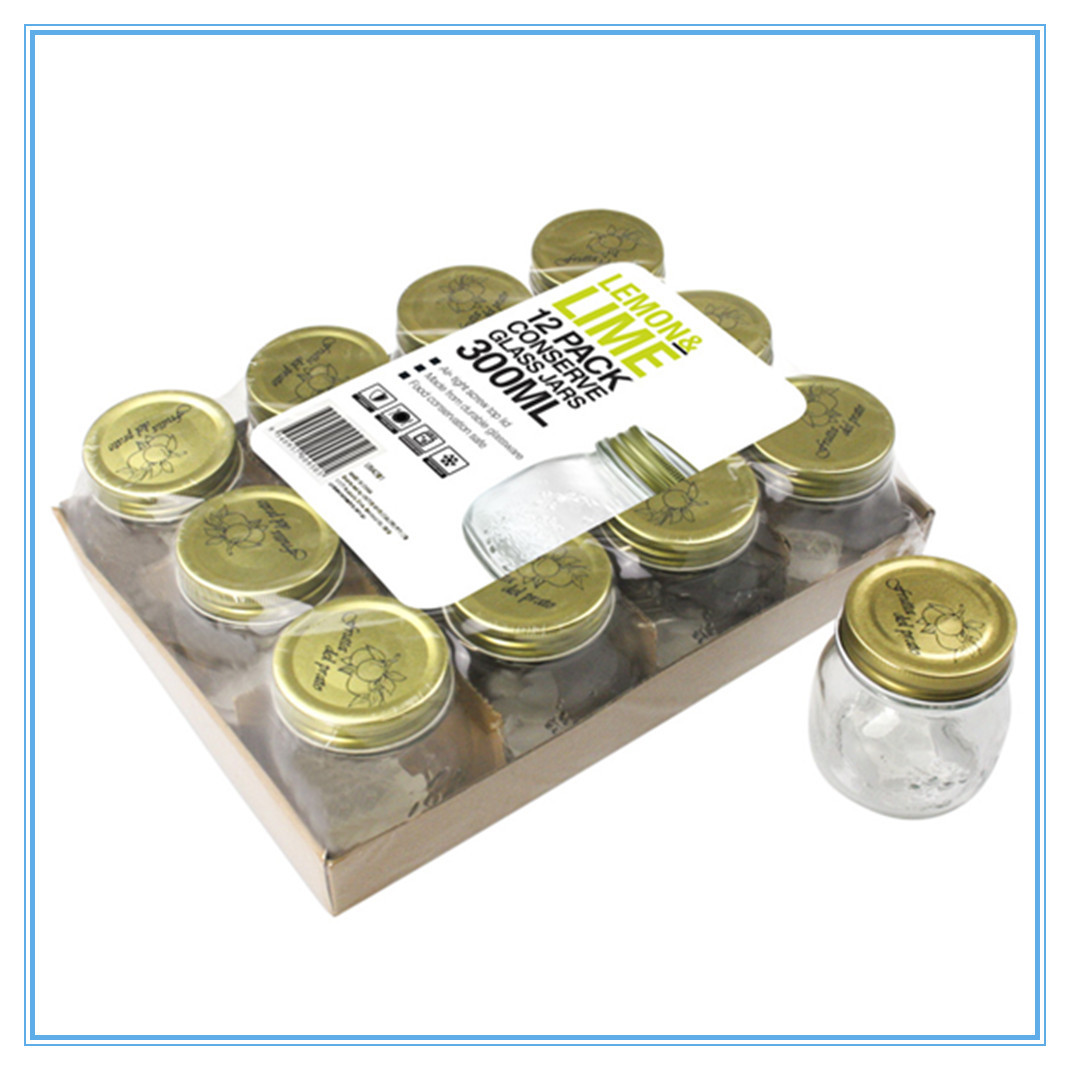 24 x 300 ml Mini Small Glass Jars Conserve Jam Food Favors Lolly Jar ...