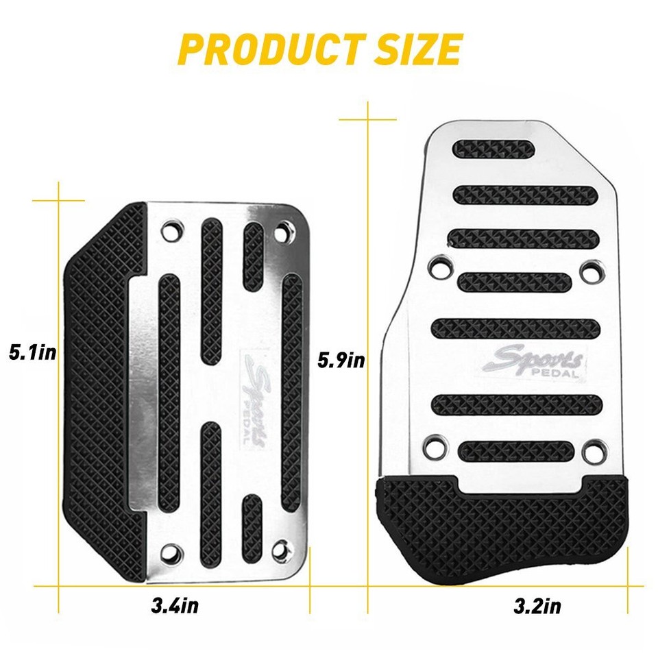 Universal Non-Slip Automatic Gas Brake Foot Pedal Pad Cover Car ...