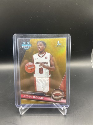 Layden Blocker 2023-24 Bowman University Chrome Gold Refractor 1st /50 ...